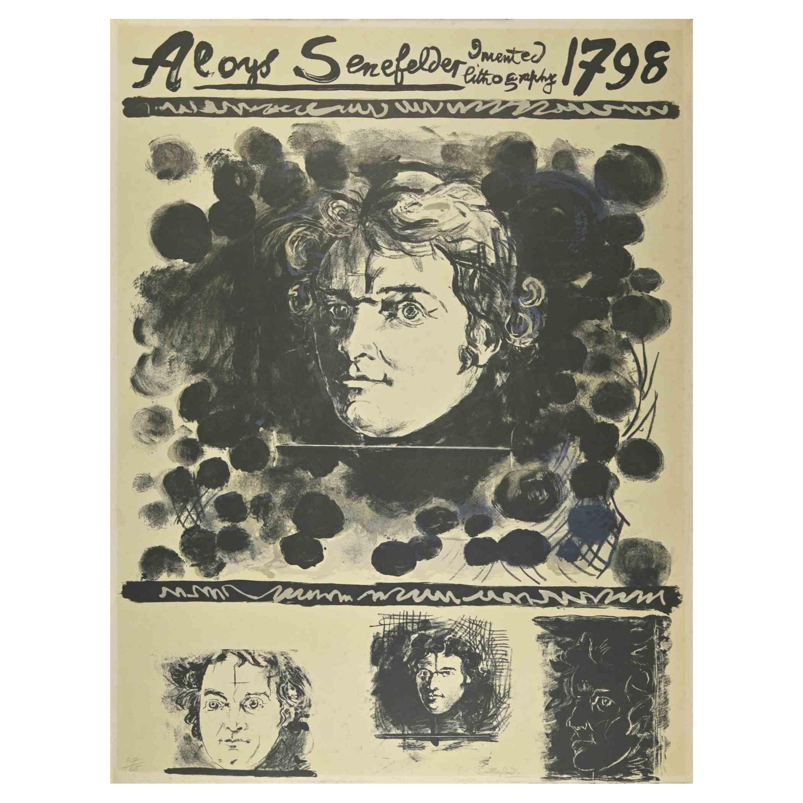 Graham Sutherland, Portrait, Lithograph, 20th Century | Chairish