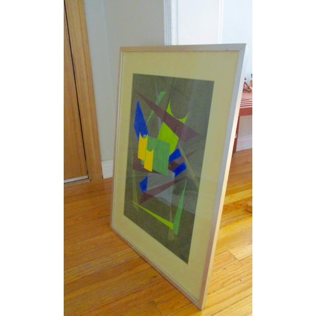 Abstract Geometric Acrylic Painting | Chairish