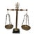 Antique Fluted Brass Scales of Justice Marble Base | Chairish
