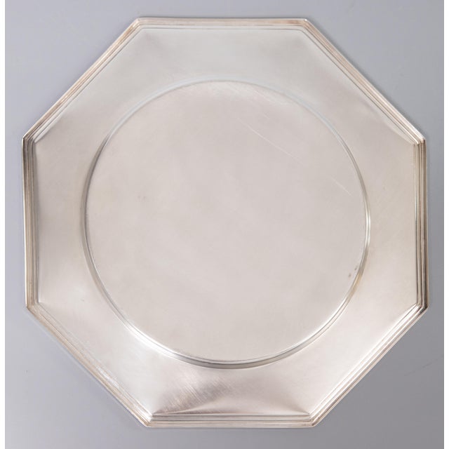 Vintage English Silver Plate Octagonal Barware Drinks Tray | Chairish