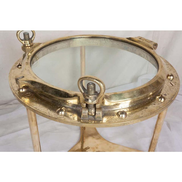 Midcentury Ship's Nautical Brass Porthole Window Converted to Table ...