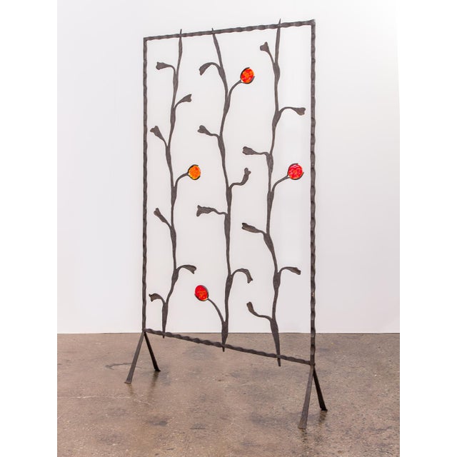 Mid-Century Modern Artisan Iron Screen | Chairish