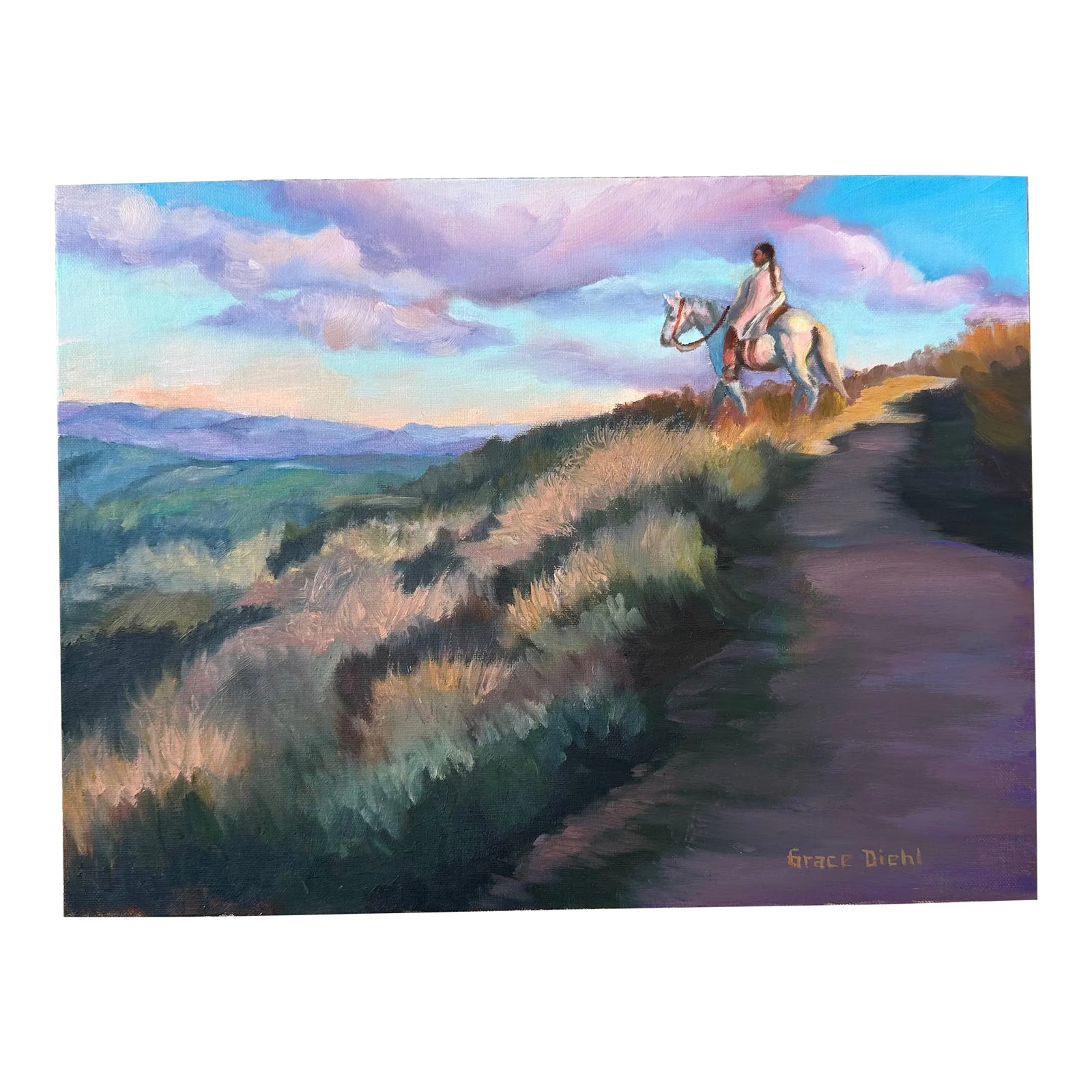 Original Impressionism Western Art Oil Painting | Chairish
