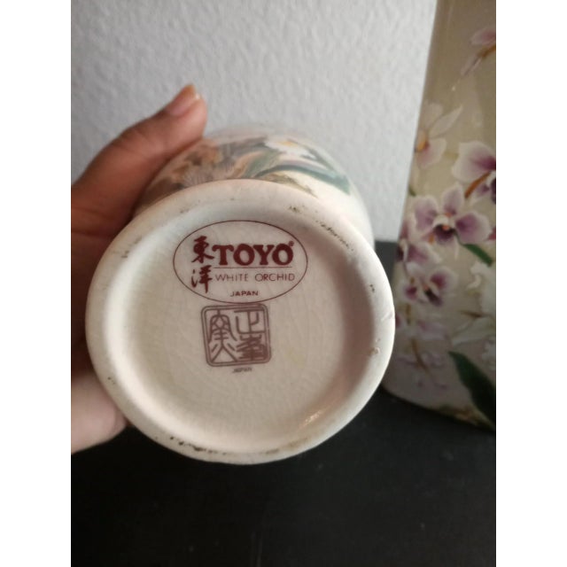 Vintage Hand-Painted Japanese Toyo Porcelain Decorative Vases- Set of 2 ...