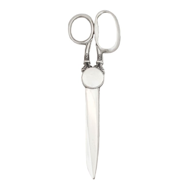 Late 19th Century Sterling Silver Scissors | Chairish