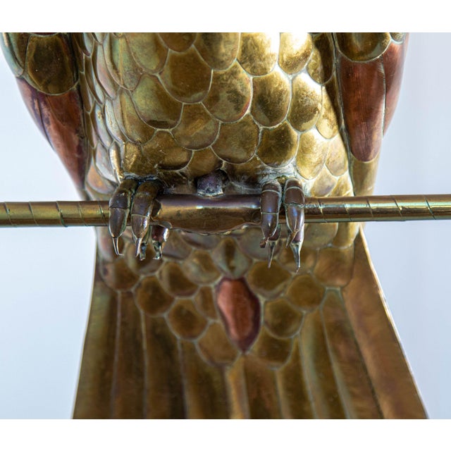 Mexican Sergio Bustamante Style Copper and Brass Cockatoo Parrot ...