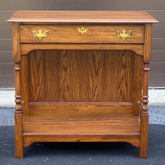 Pennsylvania House Solid Oak Console With Drawer | Chairish