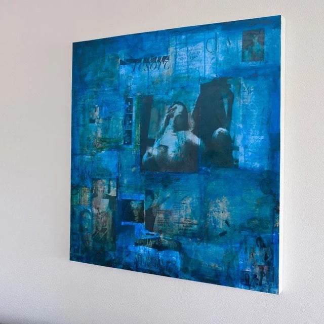 Contemporary Collage Expressionist Mixed-Media Painting | Chairish