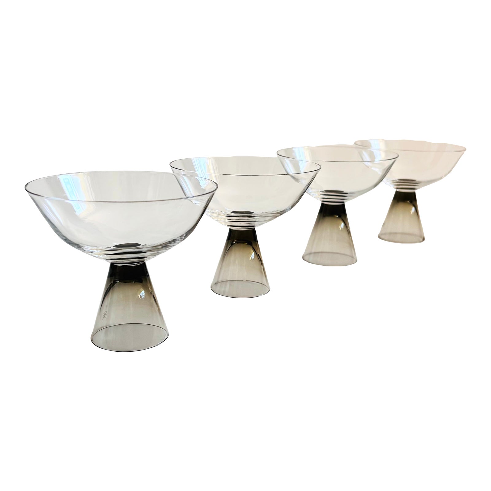 Mid Century Rosenthal Fortuna Champagne Coupes by Elsa Fischer-Treyden ...