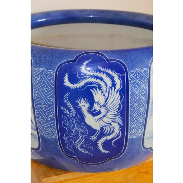 19th Century Japanese Blue & White Phoenix and Dragons Porcelain ...