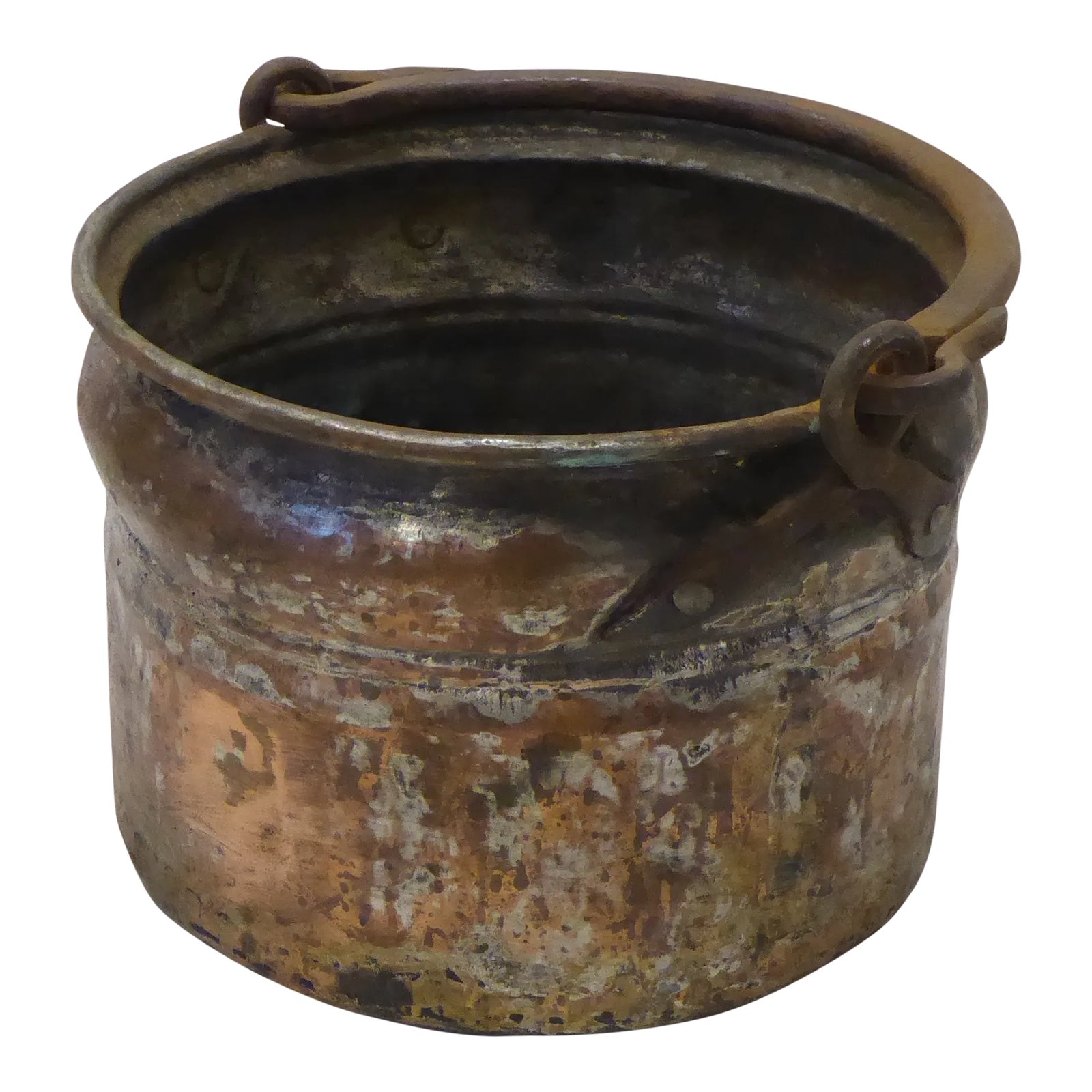 Vintage Copper Cache Pot Bucket | Chairish