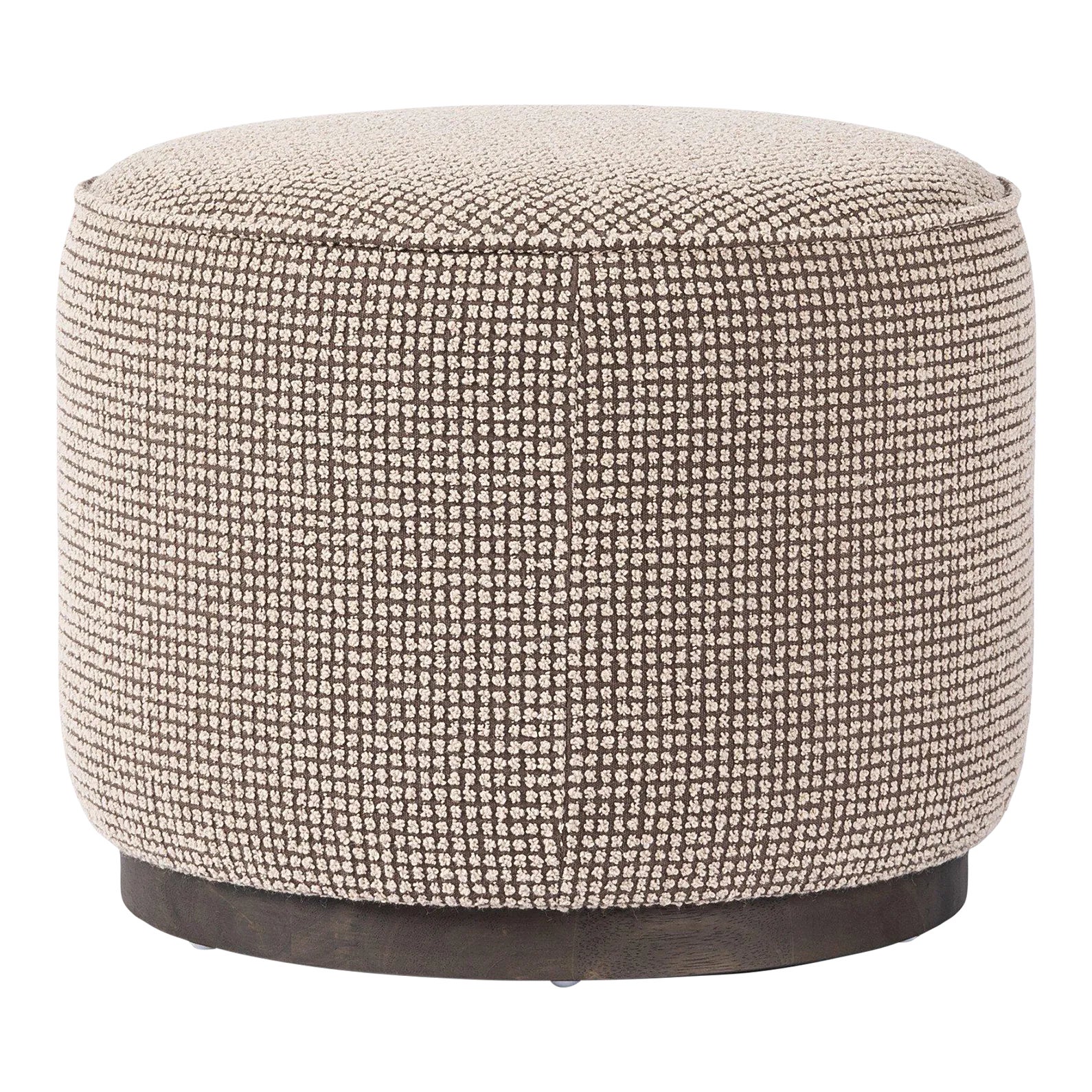Four Hands Sinclair Round Ottoman - Barrow Taupe | Chairish