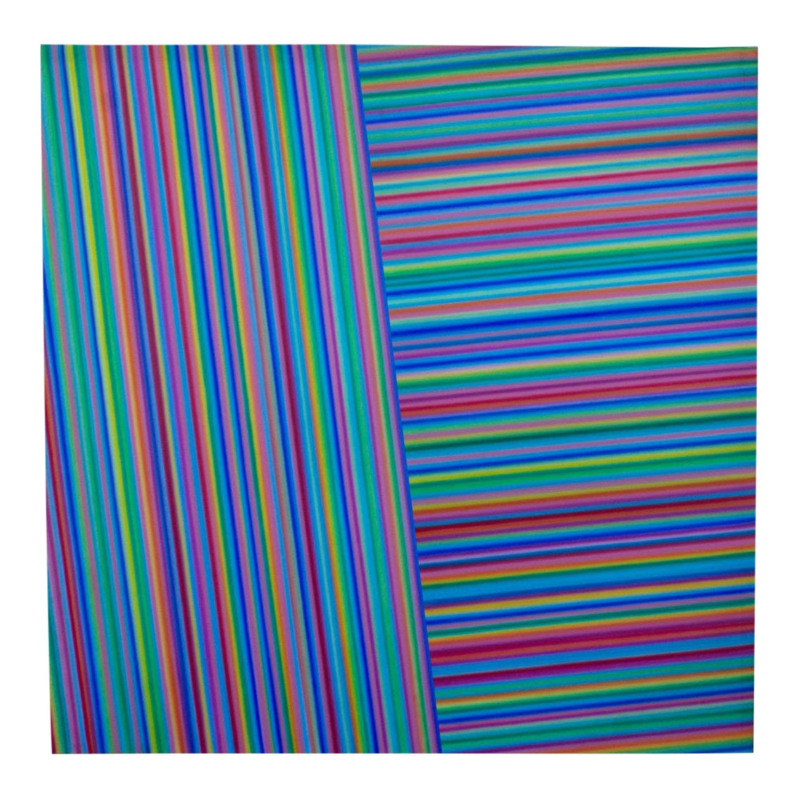 1976 Acrylic on Canvas Abstract Airbrush Painting Signed by Artist ...