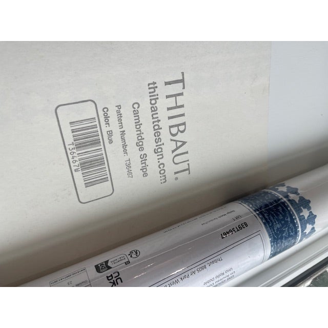 Thibaut Cambridge Stripe Wallpaper in Blue | Chairish