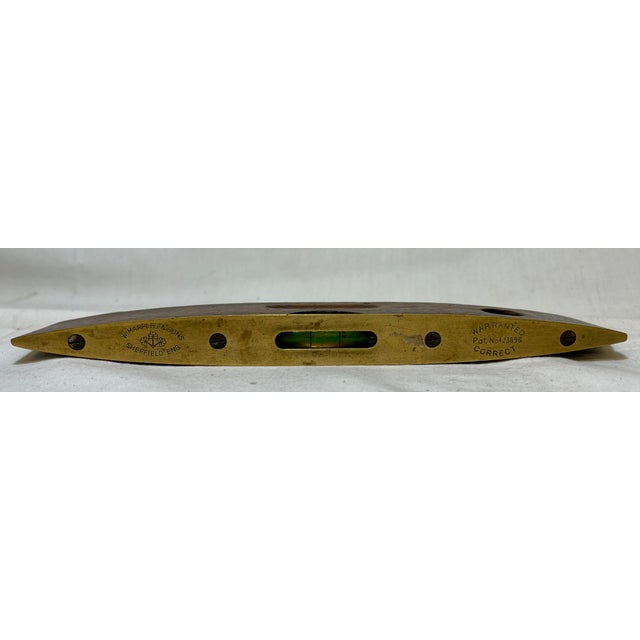 Vintage 9” W Marples & Sons Brass and Wood Boat/Torpedo Shaped Spirit ...