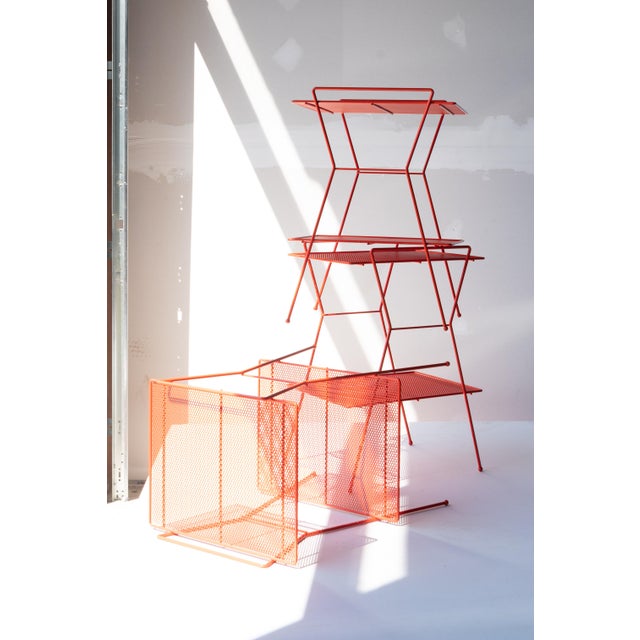 Telephone Table by Schoolhouse in Orange | Chairish