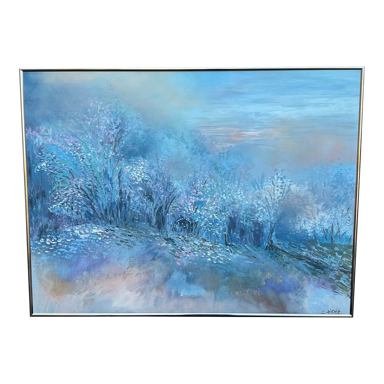 Carol Hoge Signed Fauvist Trees Oil Painting on Canvas | Chairish