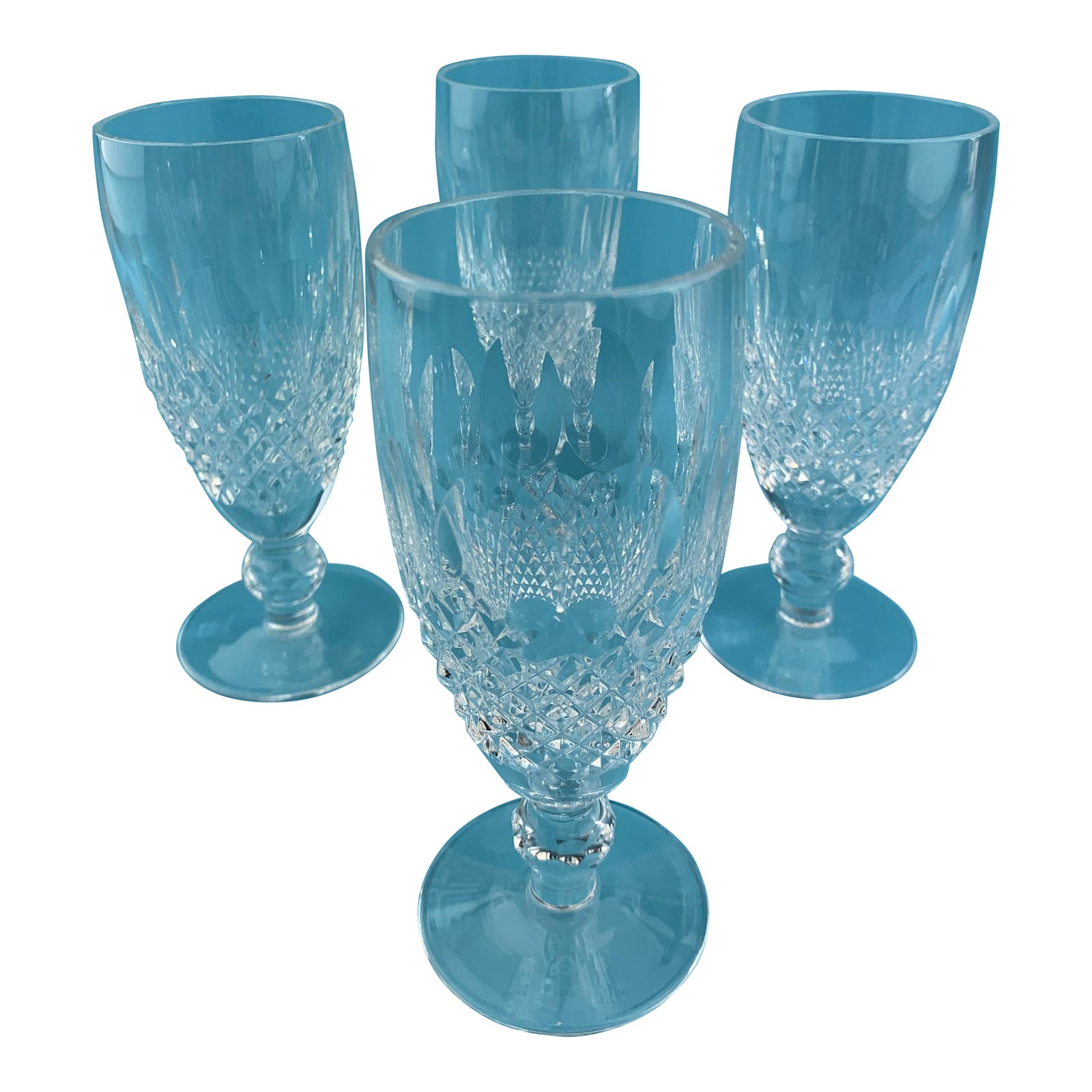 Waterford Crystal Colleen Champagne Flutes: Set of 4 | Chairish