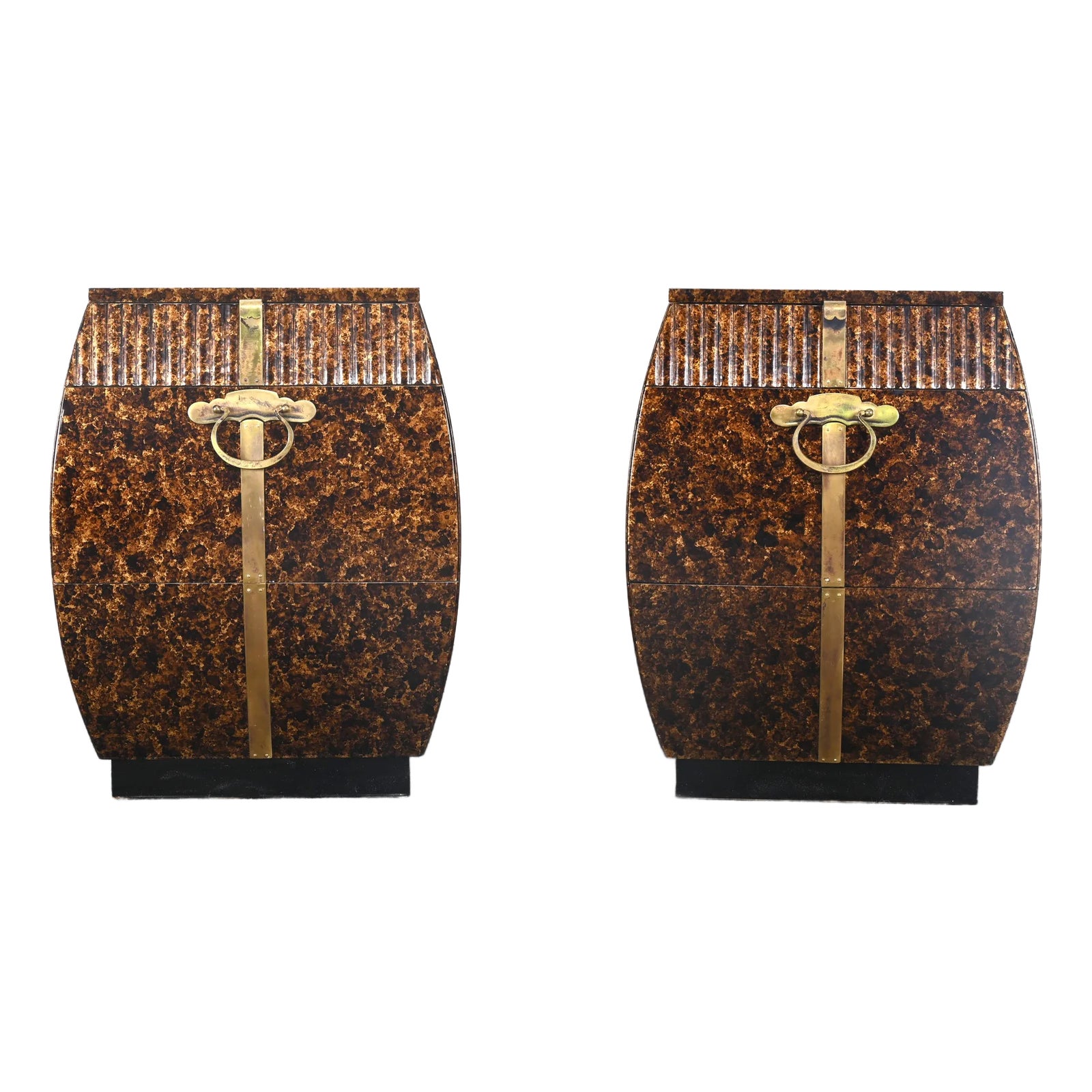 Pair of Bert England for Widdicomb Bombe End Tables, 1965 | Chairish