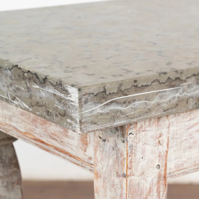 Stone Top Side Table Small Console Table, Sweden Circa 1800-40 | Chairish
