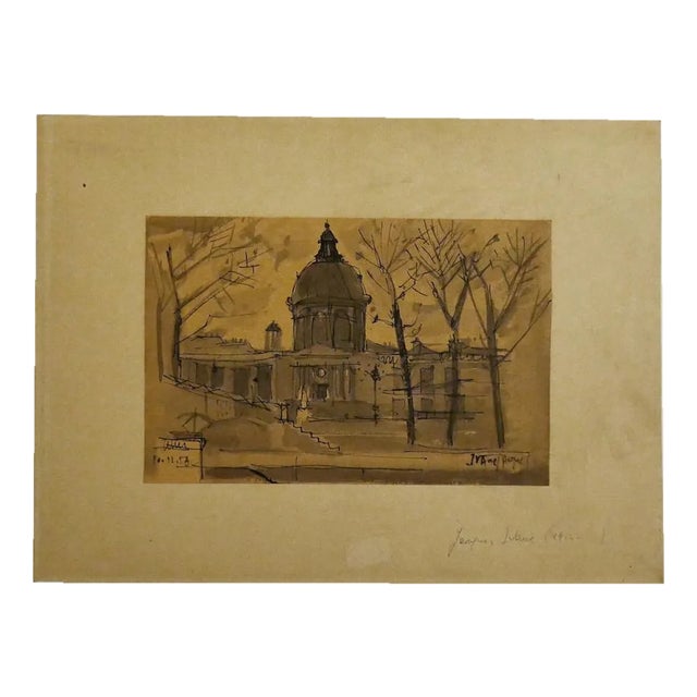 Jaques Ivane, Paris, 1953, Watercolor | Chairish