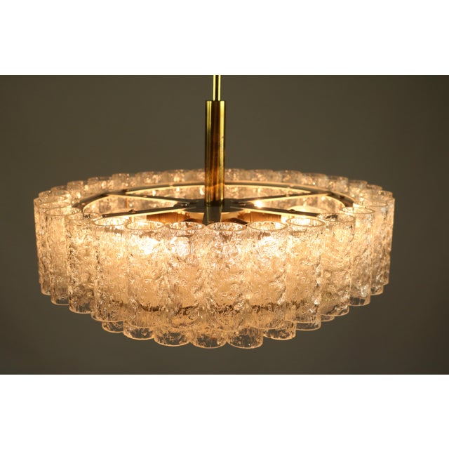Vintage Pyramid Shaped Tubular Glass Ceiling Lamp from Doria Leuchten ...