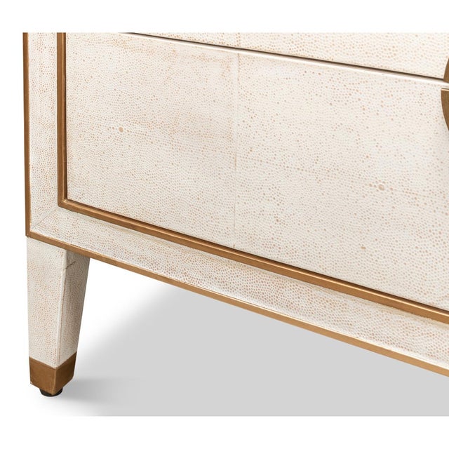 Pair of Art Deco Style Shagreen Embossed Leather Chest of Drawers ...