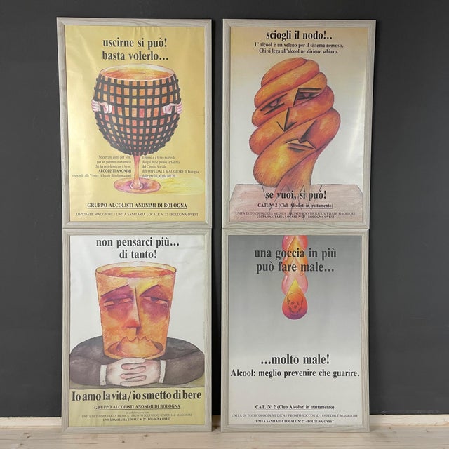 1980s Original Posters From Alcoholics Anonymous Design by Ennio ...