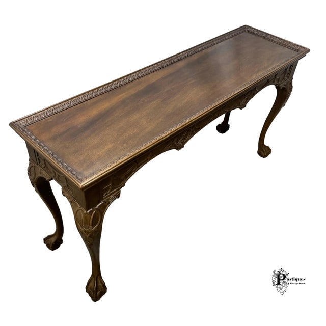 Vintage Henredon Traditional Regency Style Mahogany Console Table ...