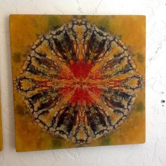 1970s Vintage Carter Smith Shibori Silk Art Panels - Set of 3 | Chairish