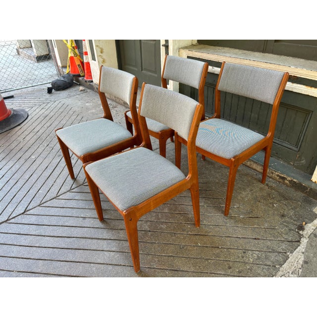 Danish Teak Dining Chairs in the Style of Erik Buch - Set of 4 | Chairish