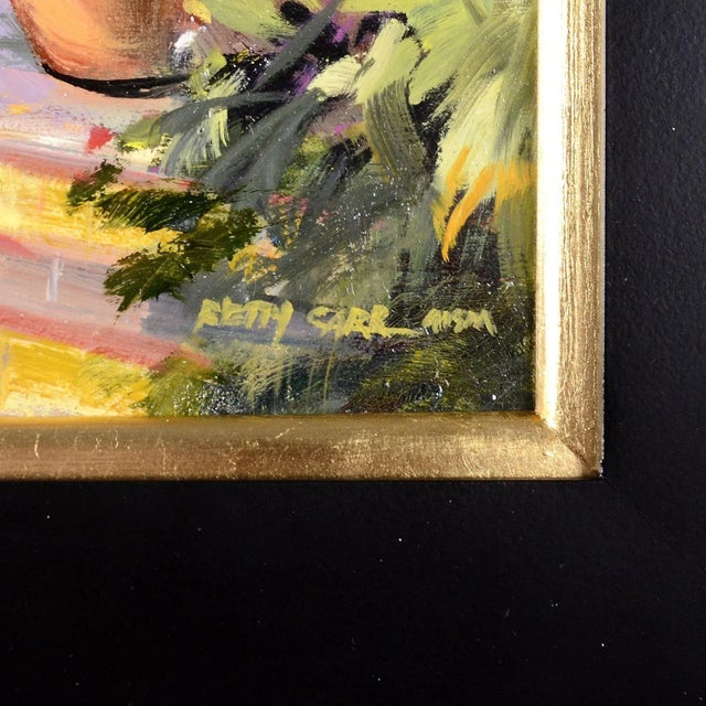 Betty Carr Garden Entrance Oil Painting on Board | Chairish