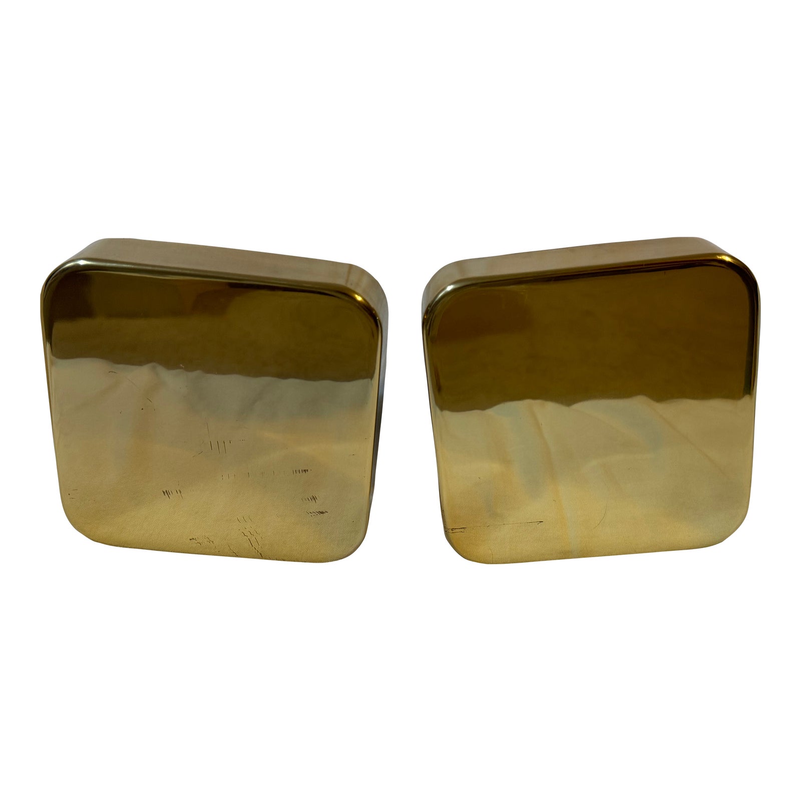 1980s Sleek "Radius One" by Smith Metal Works Bookends by William ...