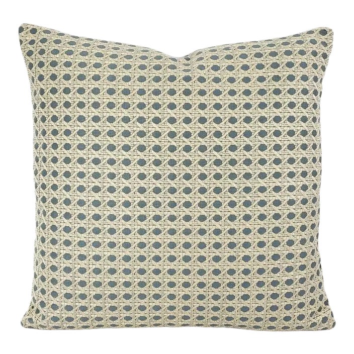 Brunschwig & Fils Monterey Woven Texture in Baltic Pillow Cover | Chairish