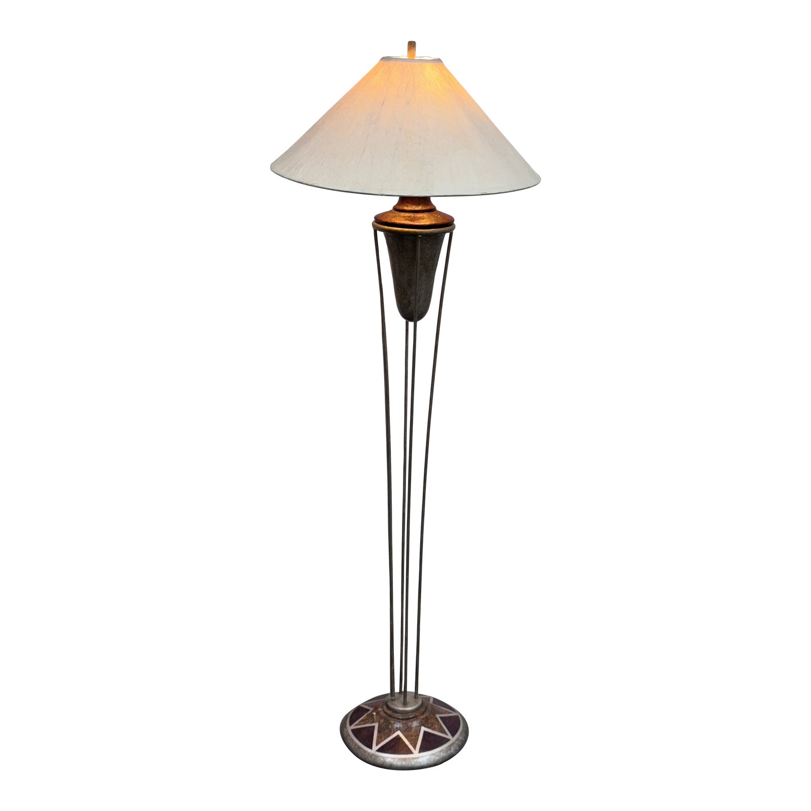 Post Modern Amphora Design Urn Pottery Floor Lamp | Chairish
