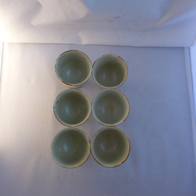 Country-Style Pottery Wine Cups - Set of 6 | Chairish
