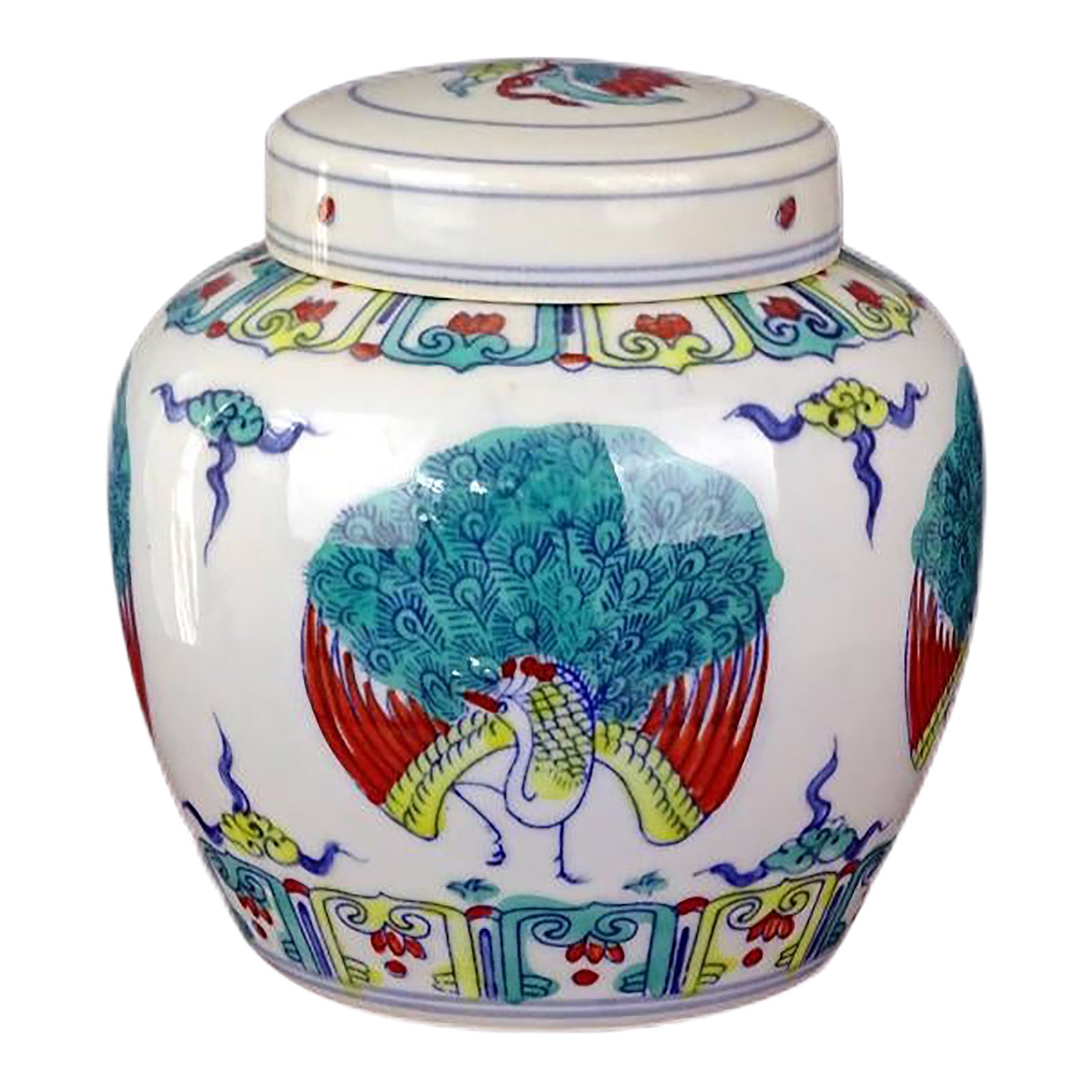 Early 20th Century Chinese Ceramic Tea Jar China Blue and White Doucai ...