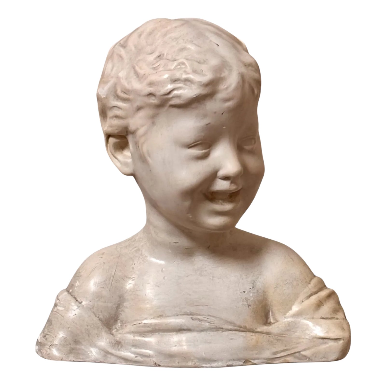 Bust of Smiling Child by Desiderio Da Settignano, 1920s | Chairish