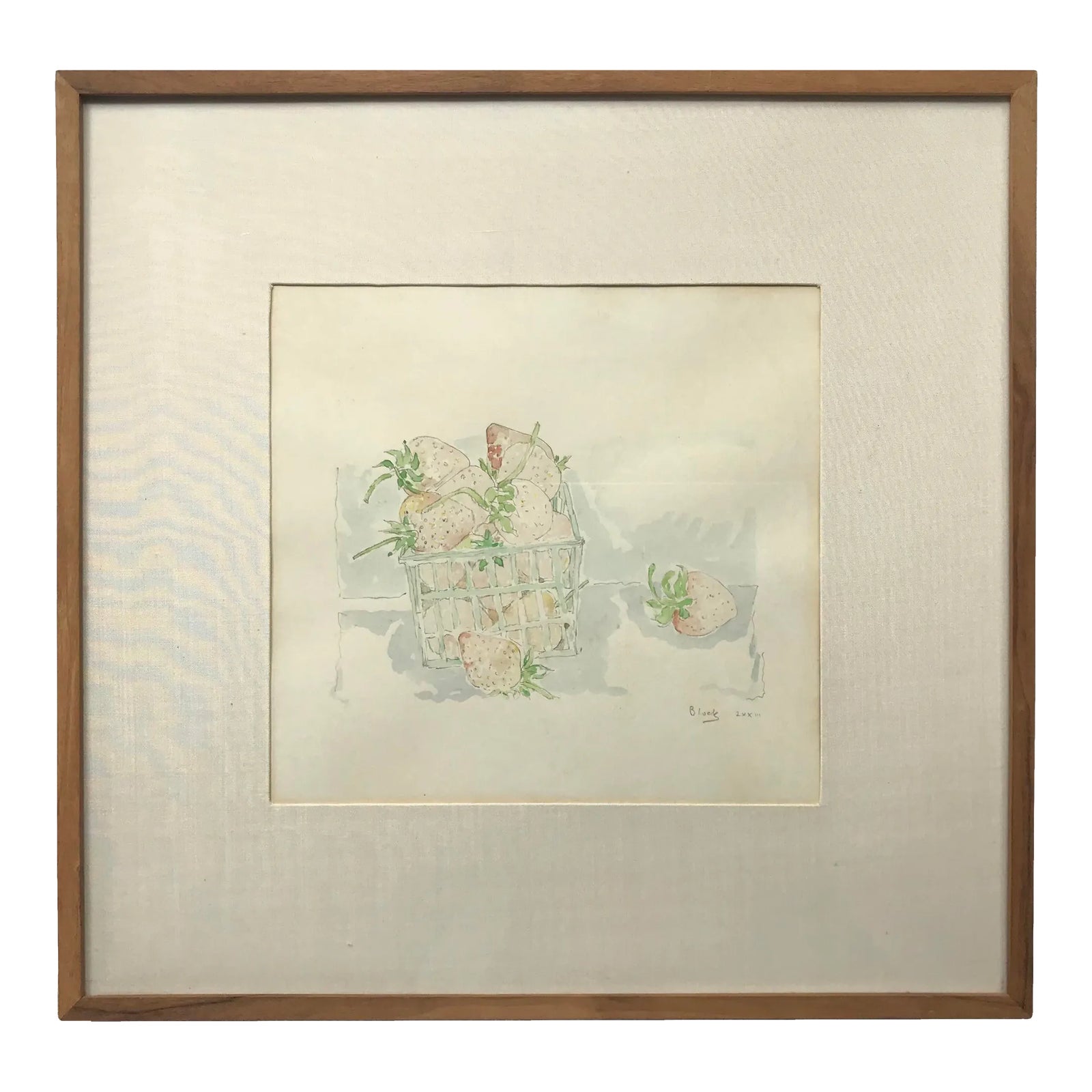 Original Watercolor Painting of Strawberries ~ Irving Block, 1973 ...
