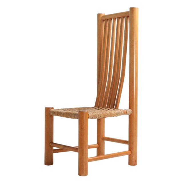 French Elm and Cord Chair | Chairish