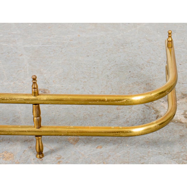 Brass Fender With Twisted Rail Motif | Chairish