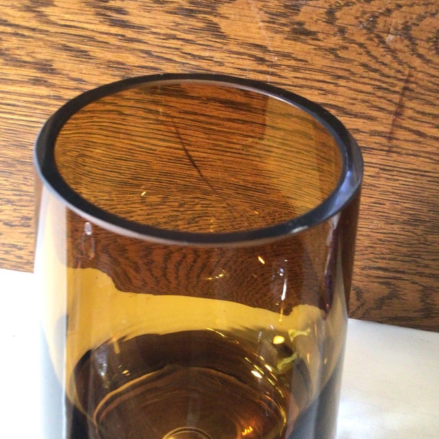 Vintage Svensk Form Swedish Bo Borgstrom Design Amber Glass Bubble ...