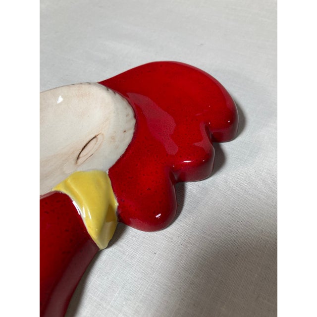 Vintage 1960s Hand Painted Ceramic Rooster Spoon Rest | Chairish