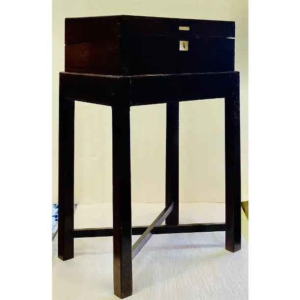 Antique Rosewood English Writing Box Table | Chairish