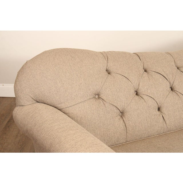 Hughes Furniture Modern English Traditional Tufted Sofa | Chairish