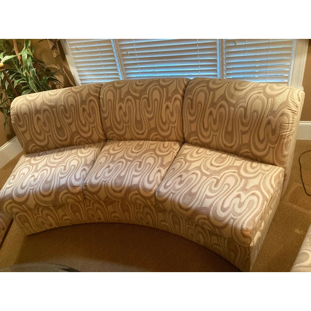 Late 20th Century Post-Modern Custom Semi-Circular 4-Piece Sectional ...