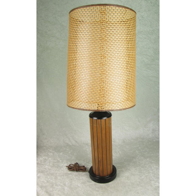 Mid 20th Century Mid Century Modern Gruvwood Lamp Walnut and Black ...