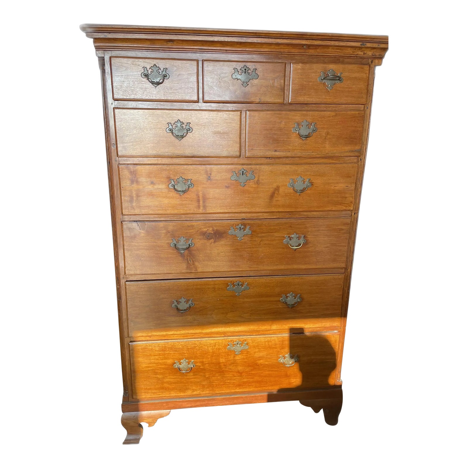 Circa 1770s Antique Chester County Pennsylvania Walnut Highboy Dresser ...