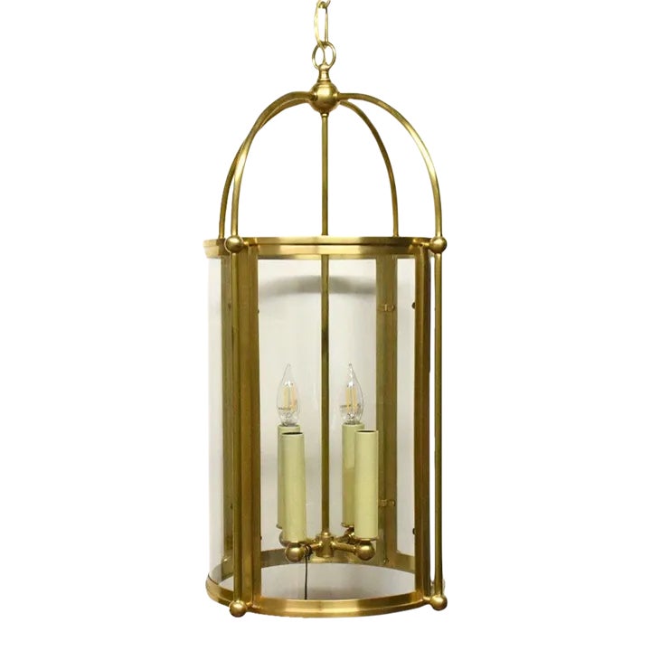 Riverside Small Brass Lantern Light by Visual Comfort | Chairish