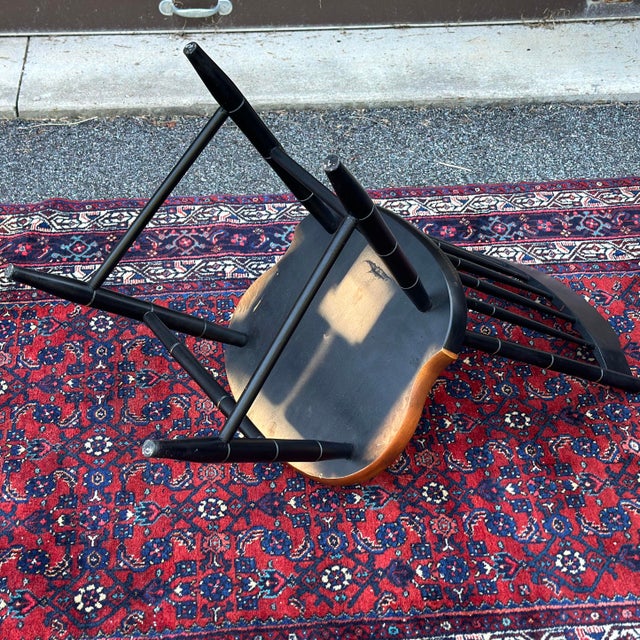 Vintage L. Hitchcock Stenciled Windsor Side Chair | Chairish